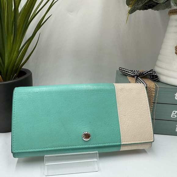Tiffany & Co. | Bags | Tiffany Co Bicolor Continental Flap Wallet ...